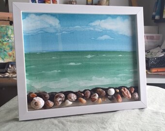 Sea shell art | Etsy