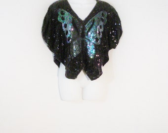 Sequin butterfly top | Etsy