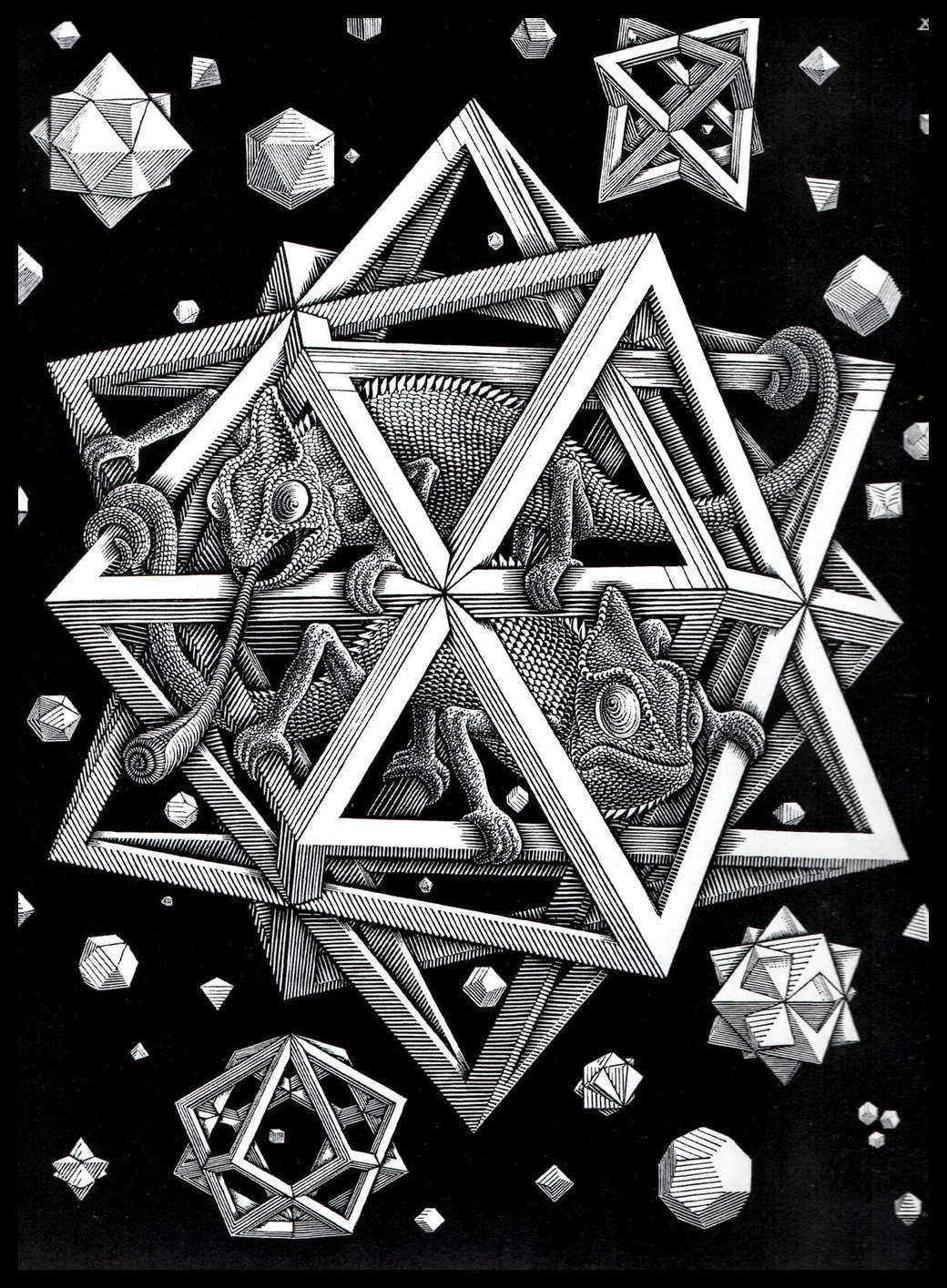 La impresión de MC Escher Escher arte Stars