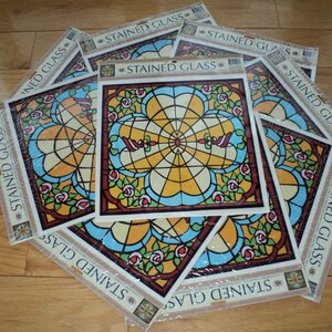 Stained glass decal | Etsy