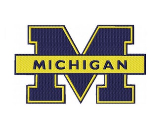 Michigan block m | Etsy