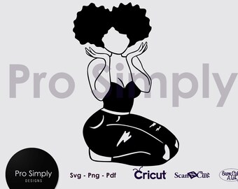 Curly hair svg | Etsy