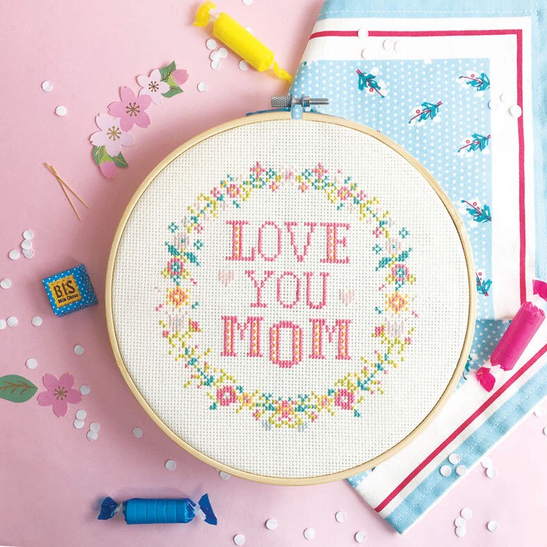 Mom Cross stitch pattern modern cross stitch mum cross