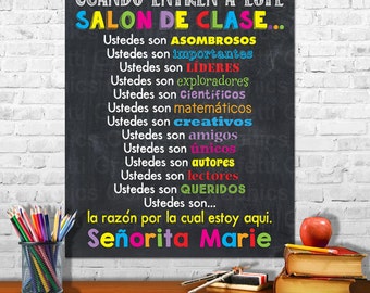 When You Enter This Classroom Rules Teacher Appreciation Sign