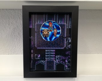 Wooden Chrono Trigger clock with swinging pendulum