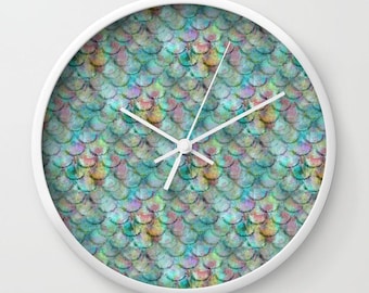 Mermaid wall clock | Etsy