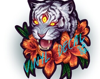 Tiger decal | Etsy