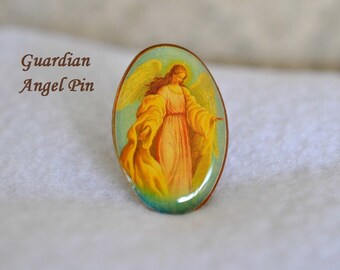 Guardian angel pin | Etsy