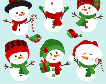Snowman clip art | Etsy