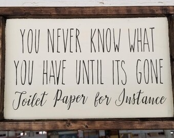 Toilet paper sign | Etsy