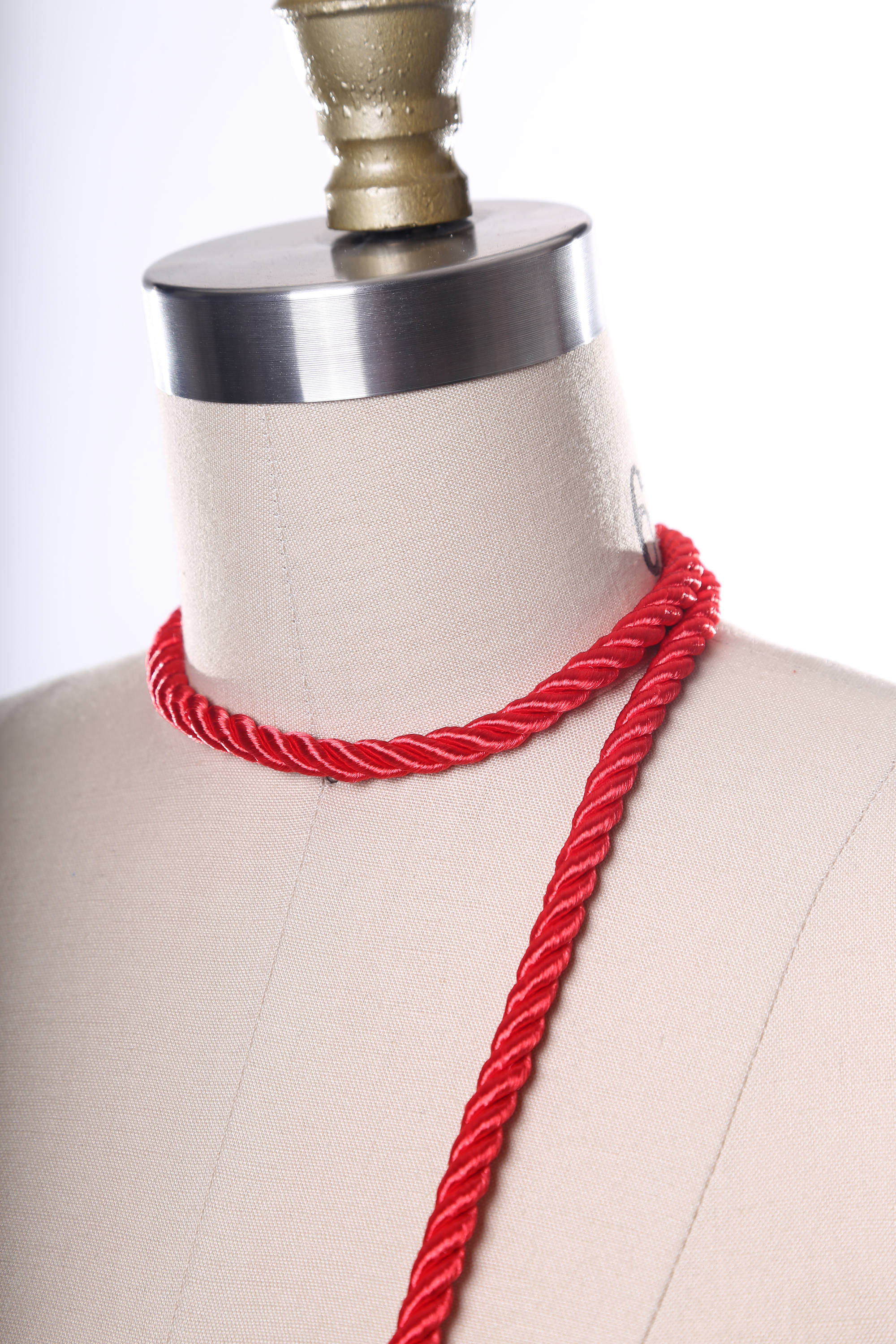 Red Satin Rope Trim. Red Silky Rope Tape/ Satin Rope Tape/ Red