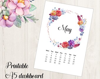 May calendar | Etsy