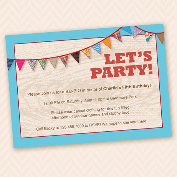 Outdoor Birthday Invitations