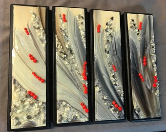 Glass wall art | Etsy