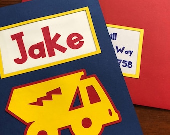 Truck birthday card | Etsy