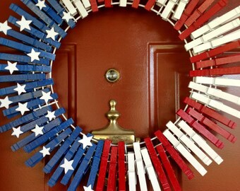 Clothespin wreath | Etsy