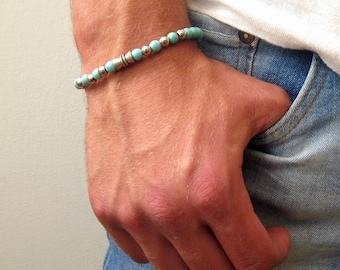 Men beaded bracelet | Etsy