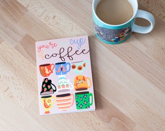 Coffee cup card | Etsy