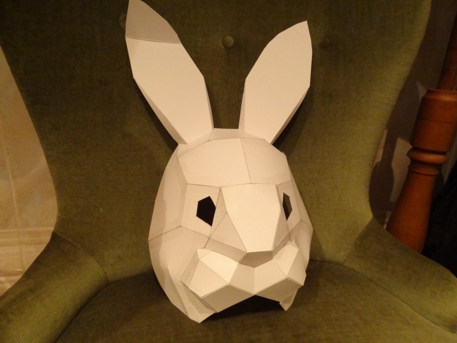 PDF Pattern Make your own Rabbit mask bunny mask paper