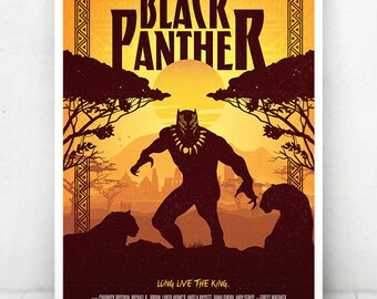 Black panther poster | Etsy