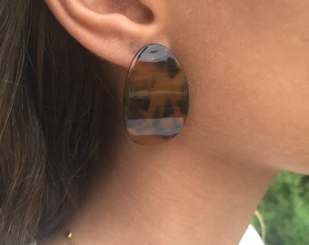 Tortoise earrings | Etsy