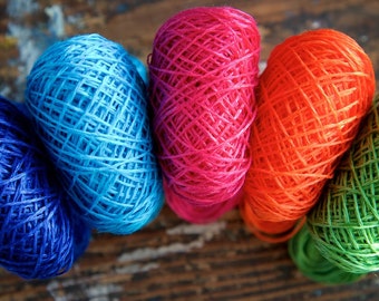 Organic Natural Flax Linen Yarn Thread on cone 2 ply / 3 ply