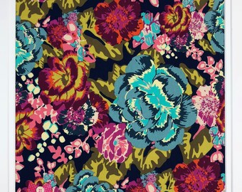 Floral knit fabric | Etsy