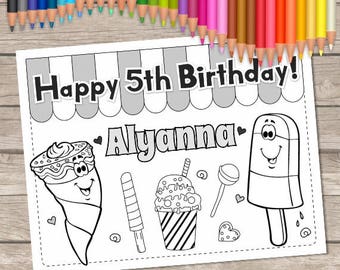 Food coloring pages | Etsy