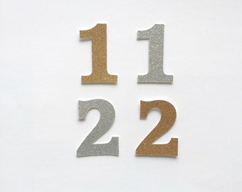 1-102 Number Stickers Small Round Black Number Sticker