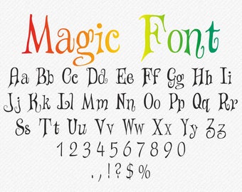 Wizard font | Etsy