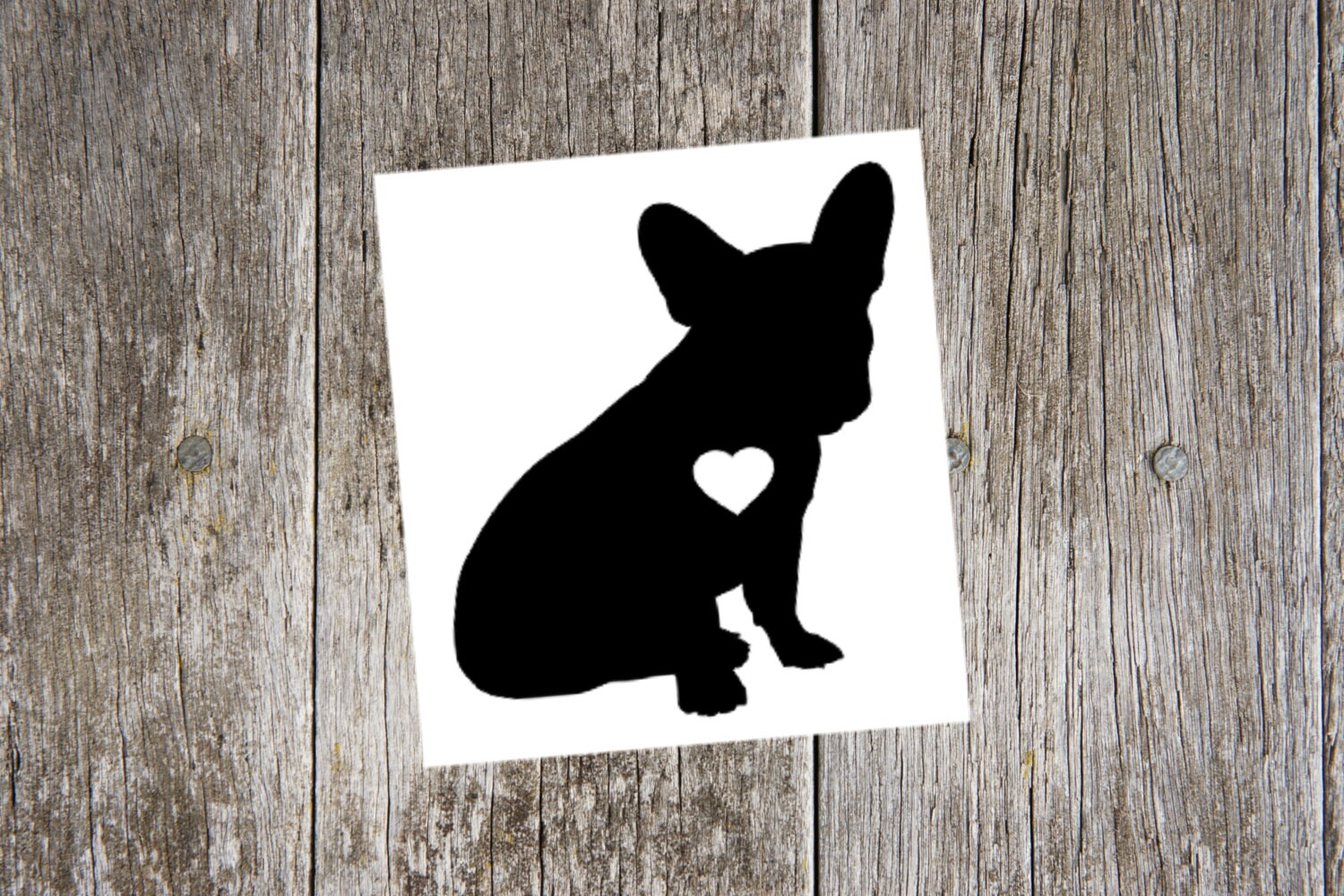 french bulldog v1 with heart cutout frenchie decal frenchie