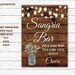 Sangria Bar Sign Template Bar Sign Rustic Wedding Sign