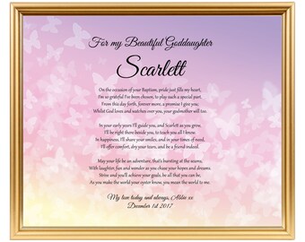Goddaughter poem | Etsy