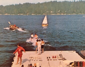 Water ski postcard | Etsy