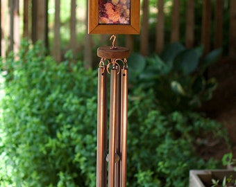 Ball Jar Wind Chime Upcycled Mason Jar Garden Decor Lid