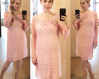 Crochet lace dress | Etsy