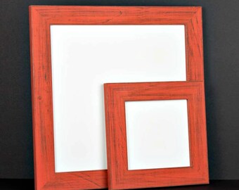 Yellow Picture Frame Rustic Reclaimed Distressed Barn Wood