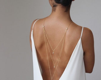 Bridal back necklace | Etsy