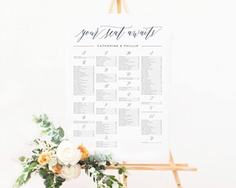 Seating chart frame | Etsy