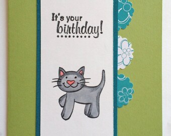 Kitty cat card | Etsy