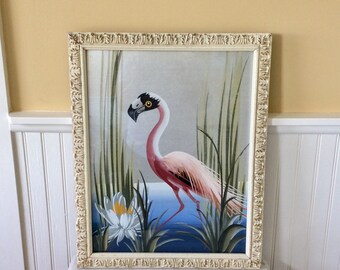Flamingo painting | Etsy