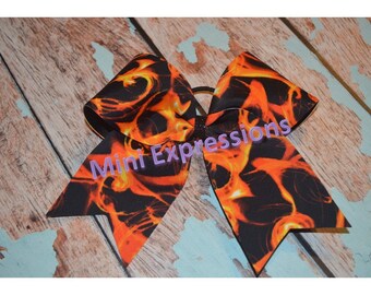 Fire cheer bow | Etsy