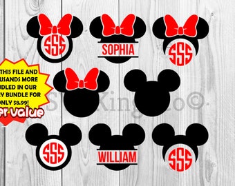 Mickey monogram | Etsy