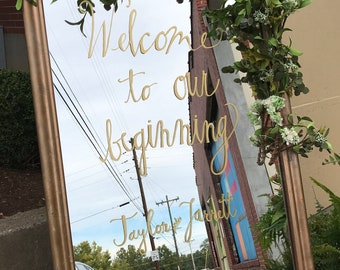 Mirror welcome sign | Etsy