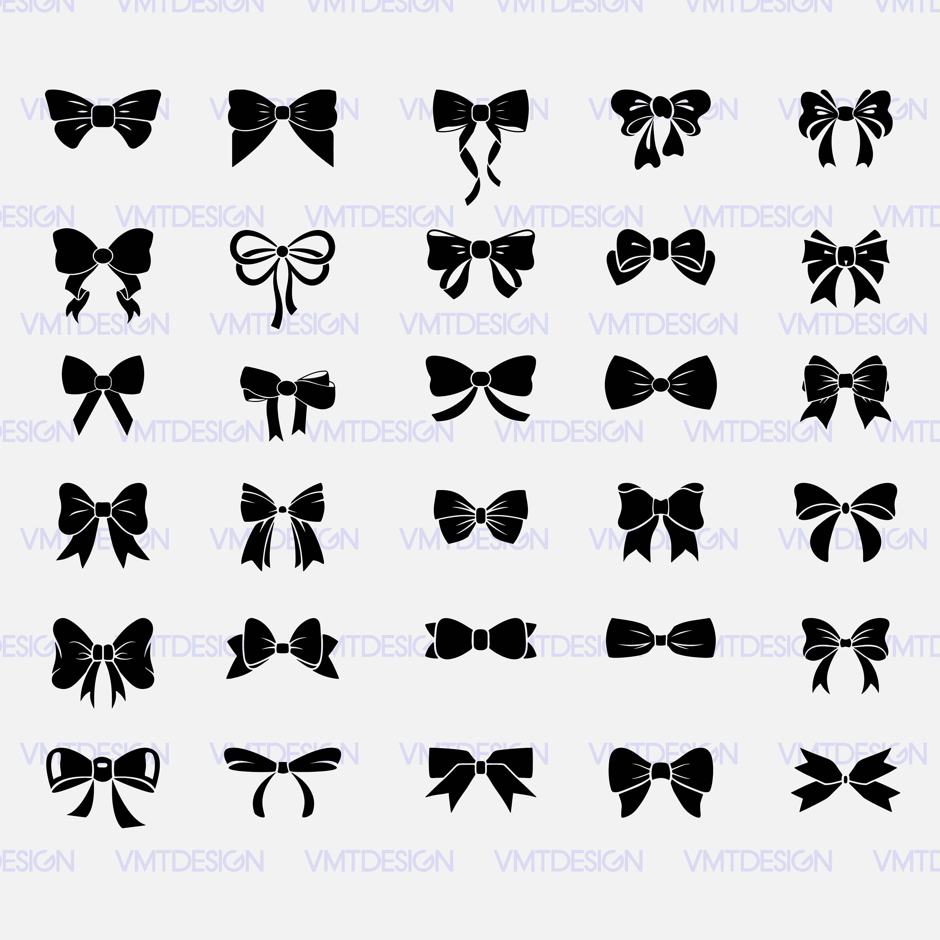 Bow svg Bow vector Bow Sinhouette vector Bow Sinhouette