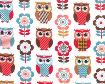 Owl print fabric | Etsy