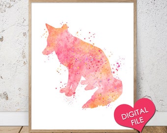 Fox printable | Etsy