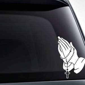 Praying hands decal | Etsy