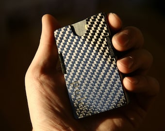 Slim wallet modern wallet carbon fiber wallet women's