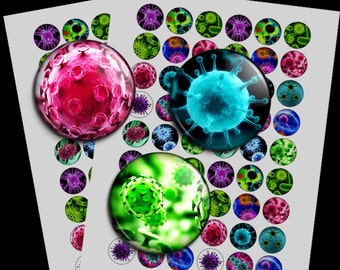 Sunset Digital Collage Sheet 20mm 30mm 25mm 1 1.5